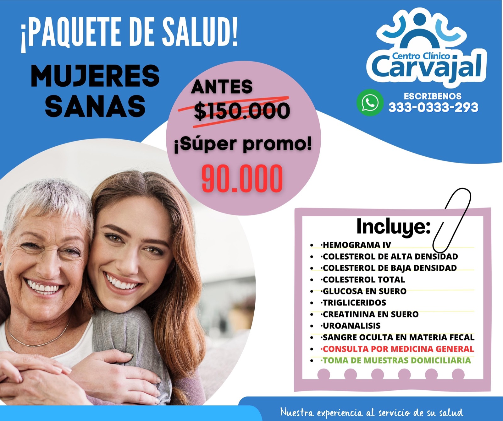 paquetes de salud - Centro Clinico Carvajal